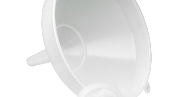 White Plastic Funnel With Straining Filter Disc - 12 Inch / 30 Cm - The ...