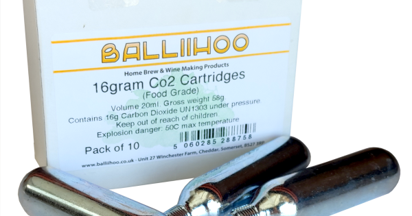 16 Gram Threaded Food Grade Co2 Pressure Top Up Cartridges / Bulbs ...