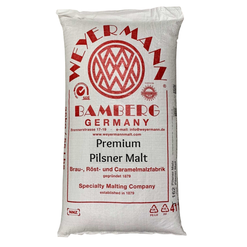 Weyermann Crushed Premium Pilsner Malt - 25kg Sack