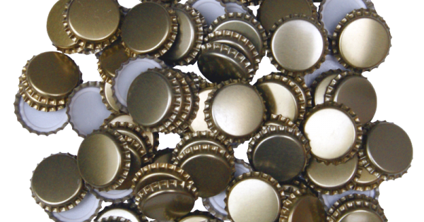 100 Gold Crown Caps - 29mm (large) - For Champagne Bottles - The ...