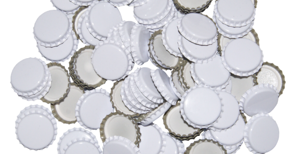 100 White Crown Caps - 29mm - For Champagne Bottles - The Homebrew Centre