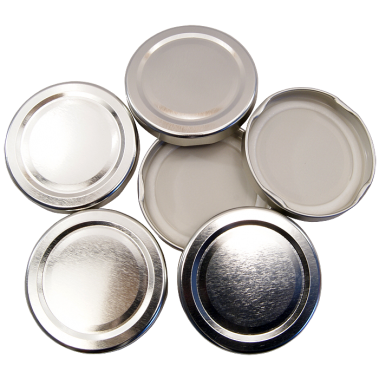 43mm Twist On Jam Jar Lids - Black - Pack Of 6