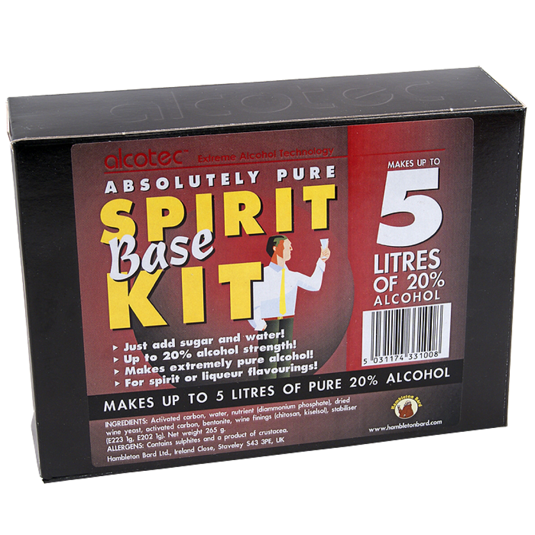 Alcotec Vodka / Base Spirit Kit For 5 Litres - 20% Abv - The Homebrew ...