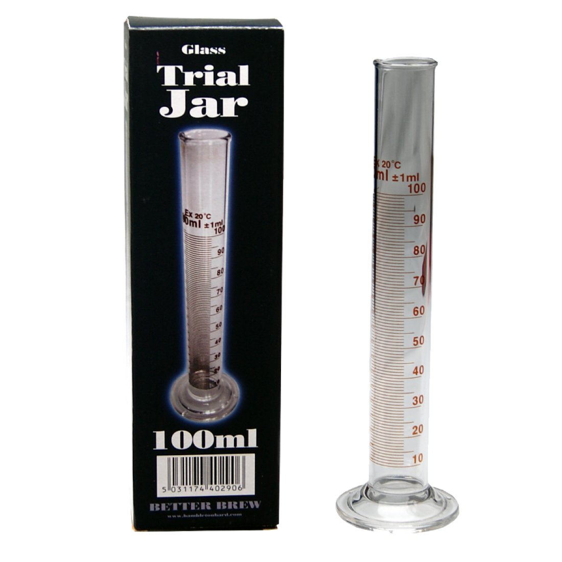 Trial Jar - Glass - Graduated - 100ml - The Homebrew Centre