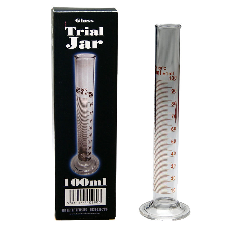 Trial Jar - Glass - Graduated - 100ml - The Homebrew Centre