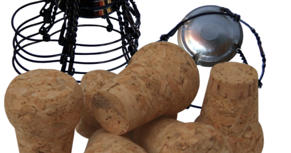 Traditional Style - Natural Champagne Corks & Cages / Wires - Pack Of 6 - The Ho