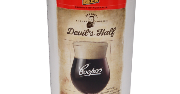 Coopers Devils Half Ruby Porter - 1.7kg - 40 Pint - Single Tin Beer Kit ...