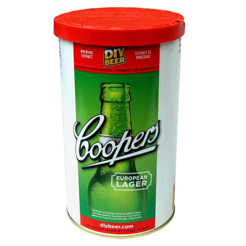 Coopers European Lager - 1.7kg - 40 Pint - Single Tin Beer Kit - The ...