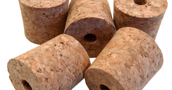 Demijohn bored cork