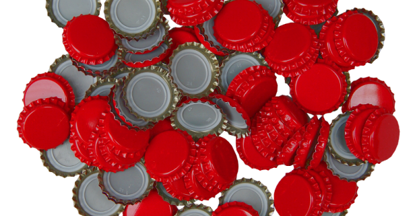 100 Red Crown Caps - 26mm - For Beer Bottles - The Homebrew Centre