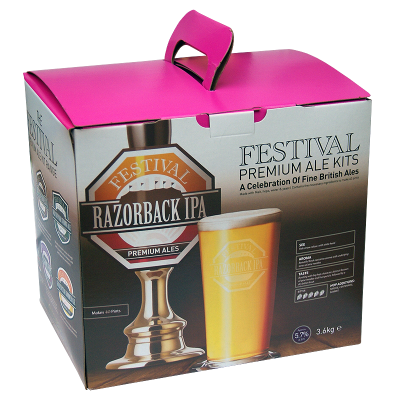 Festival Premium Ale Kit - Razorback Ipa - 40 Pint - Strong, Golden Ale ...