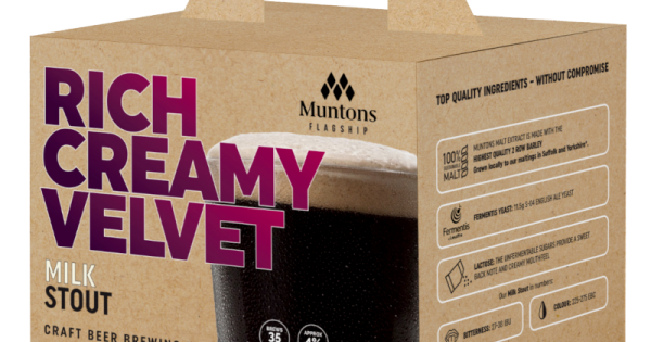 Muntons Flagship Milk Stout - 35 Pint Kit - Rich Creamy Velvet Stout