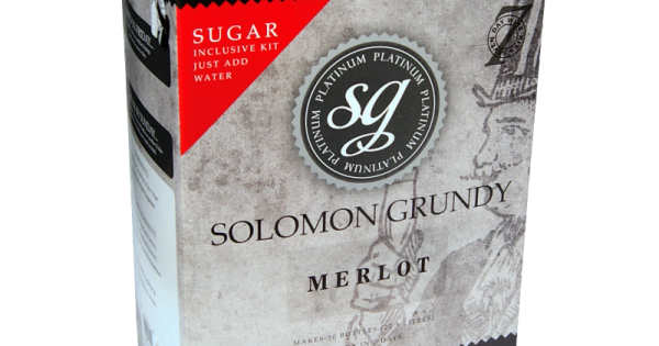 Solomon Grundy Platinum - Merlot Wine Kit - 30 Bottle - Seven Day Kit ...