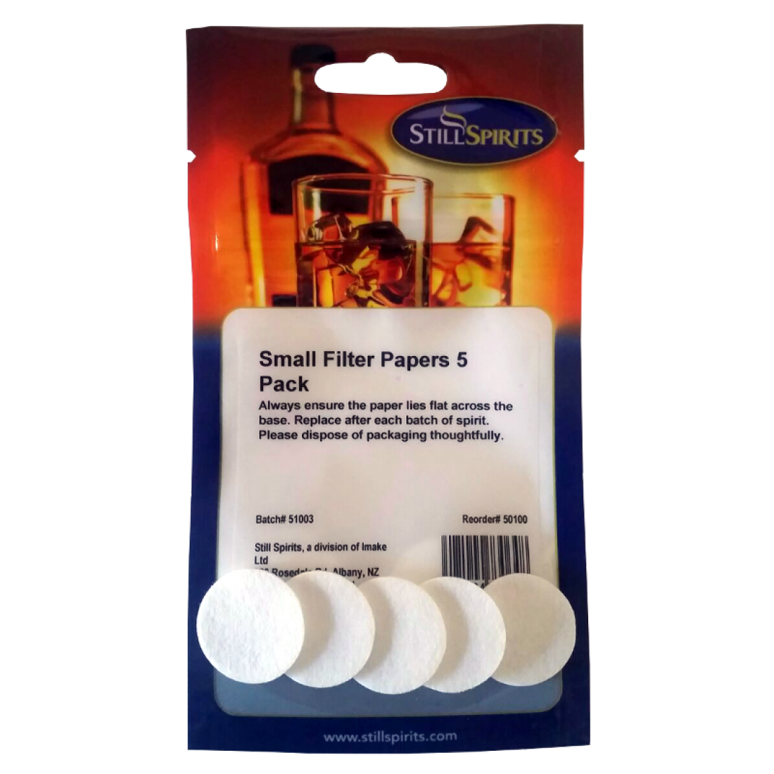 Still Spirits - Small Filter Papers - Pack Of 5 - The Homebrew Centre