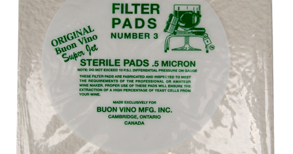 Buon Vino Super Jet Sterile Filter Pads No 3 - Pack Of 3 - The Homebrew ...