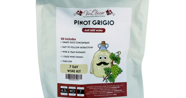Vinclasse - Pinot Grigio - 6 Bottle Wine Kit - 7 Day - The Homebrew Centre